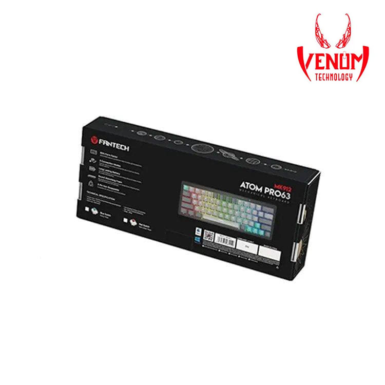 FANTECH ATOM PRO63 MK912 – 63 Keys, Hot-Swappable Blue Switches, RGB ...