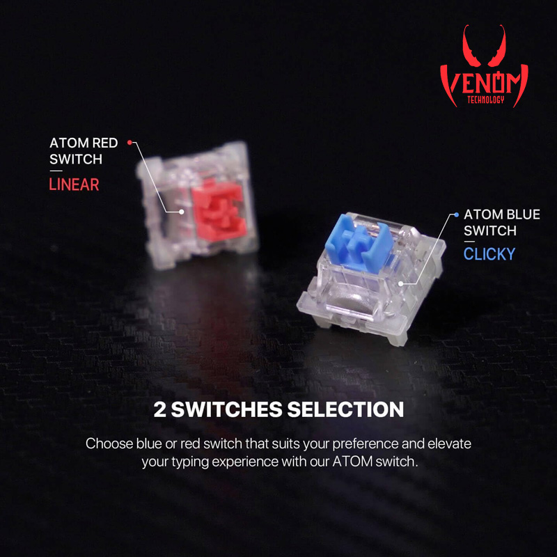 FANTECH ATOM63 MK874V2 60% Keyboard Gaming Mechanical – RED Switch ...
